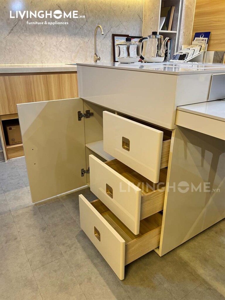 Bàn Ăn Tích Hợp Đảo Bếp Mặt Đá Ceramic - BEATRISA | 2026