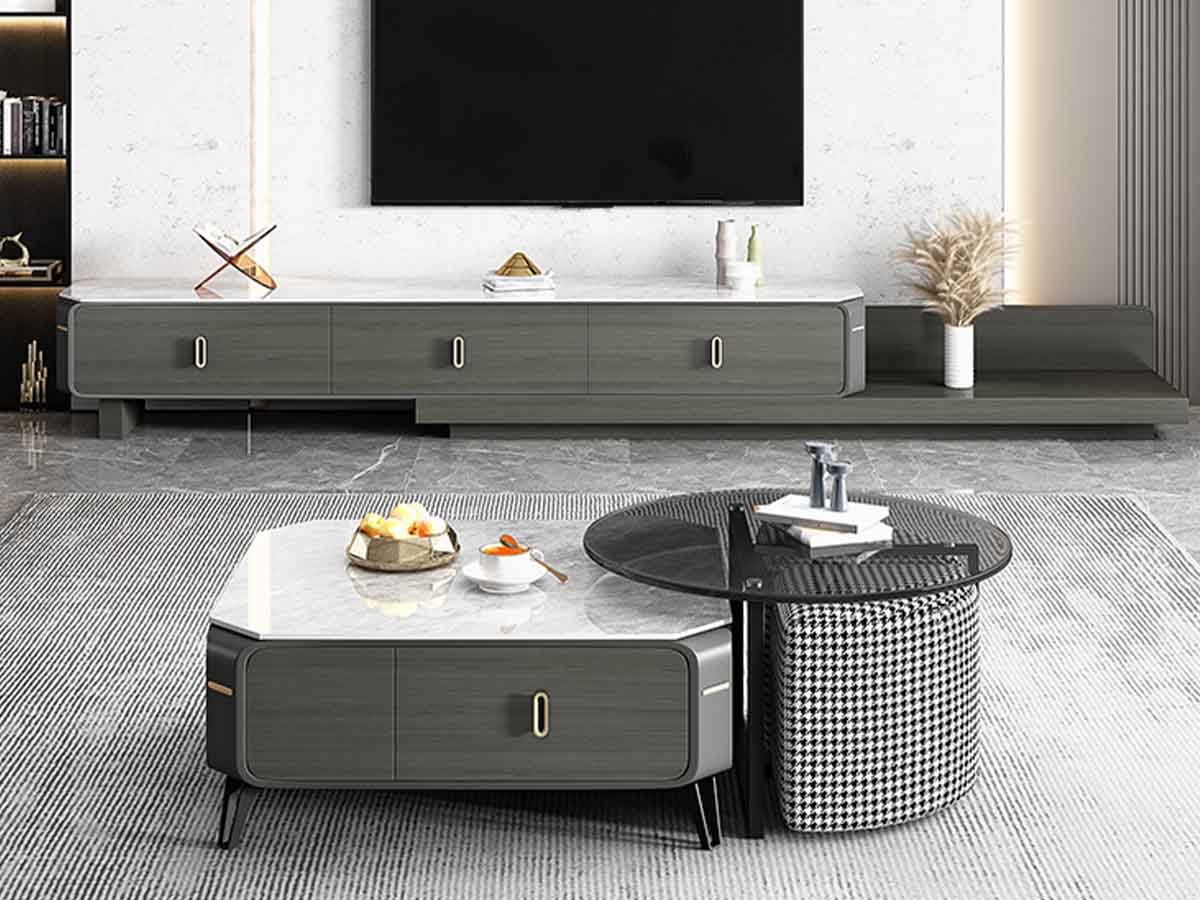 Bàn trà đôi kết hợp lạ mắt nhập khẩu Aniko 2025