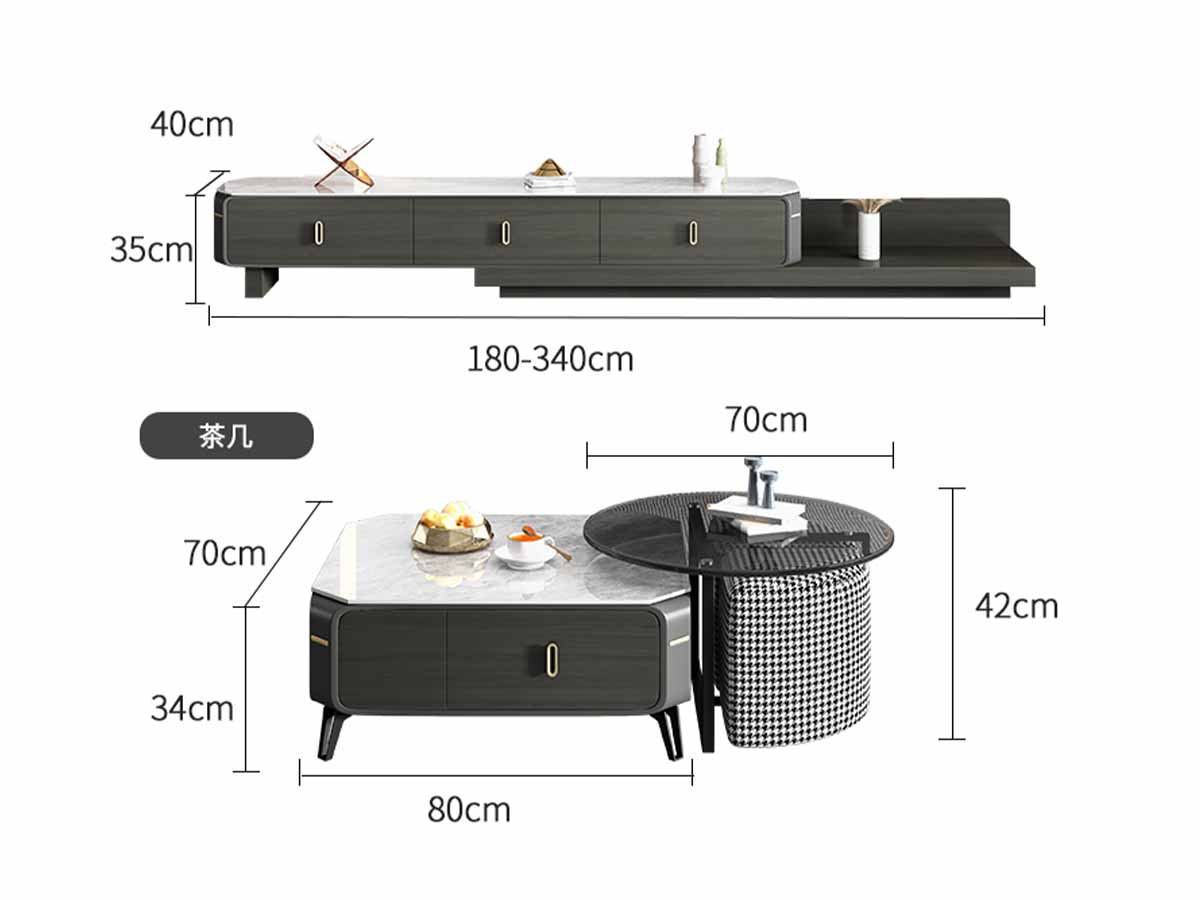 Bàn trà đôi kết hợp lạ mắt nhập khẩu Aniko 2025